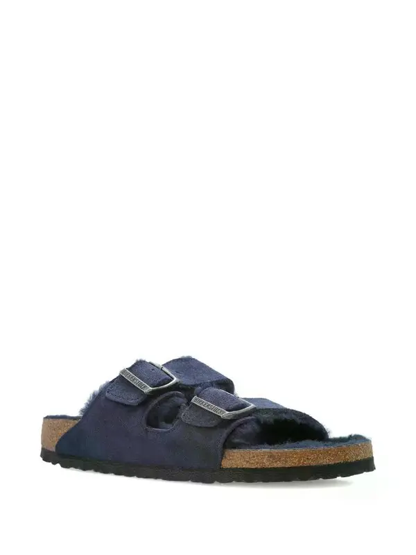 BIRKENSTOCK Shearling-lined Buckled Flat Sandals