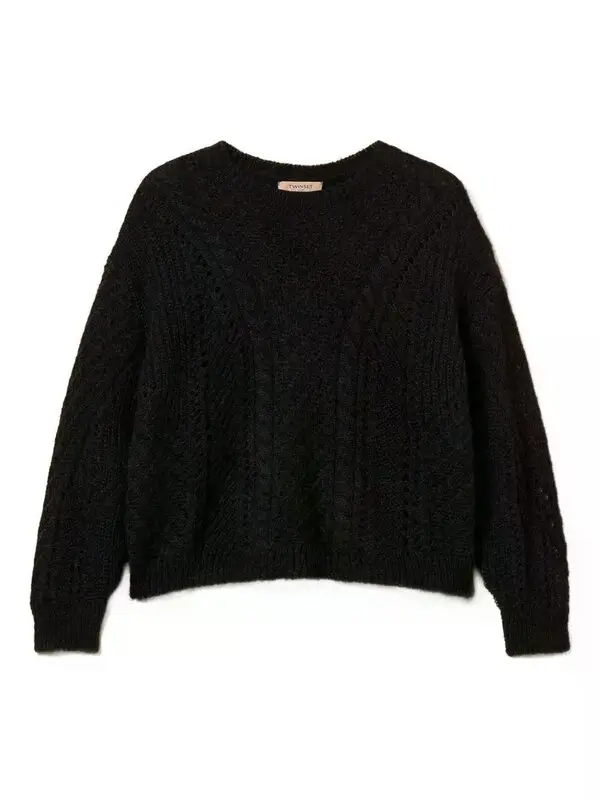 TWINSET Openwork Wool-blend Sweater