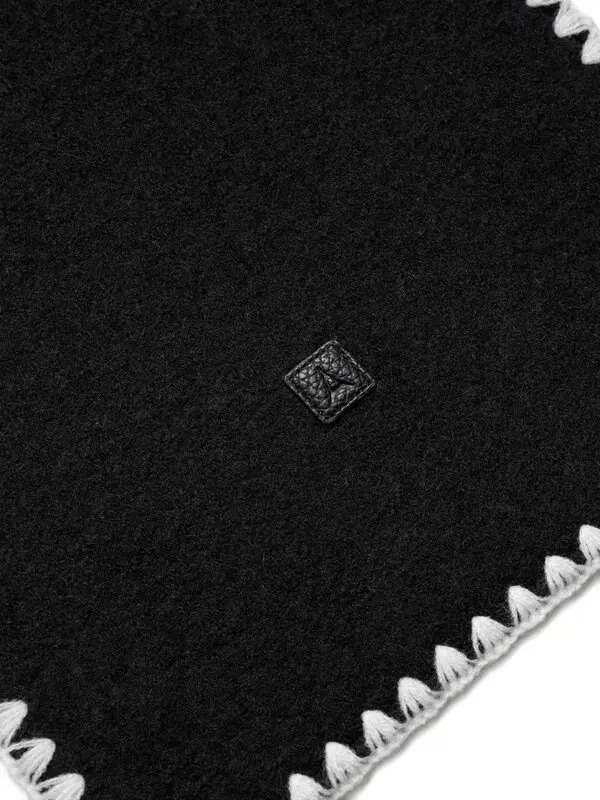 Manière De Voir Aube Stitched Scarf - Black