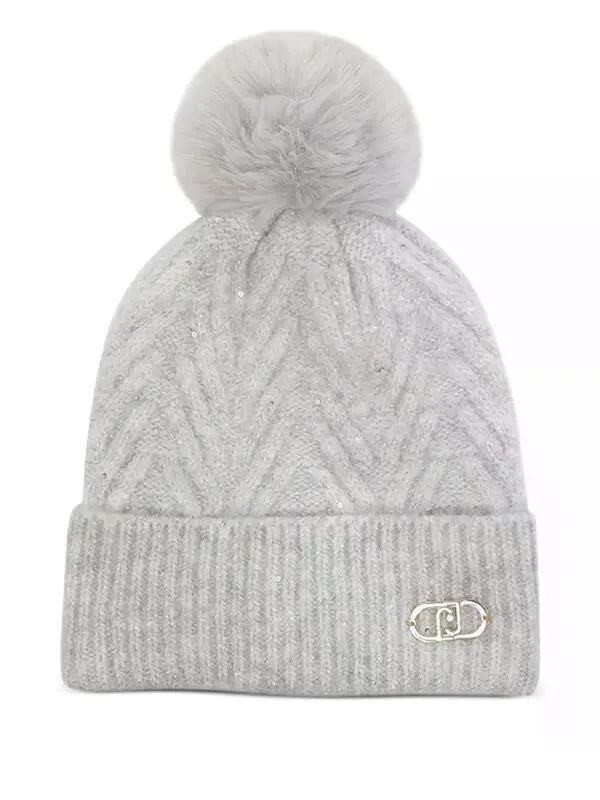 Liu Jo Pompom Chevron Beanie