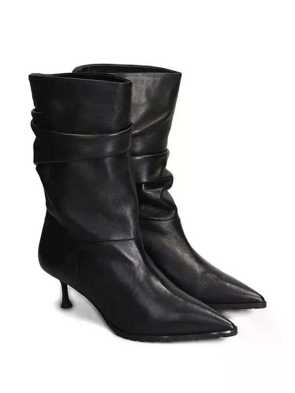 FRATELLI RUSSO Ruched Stiletto Boots