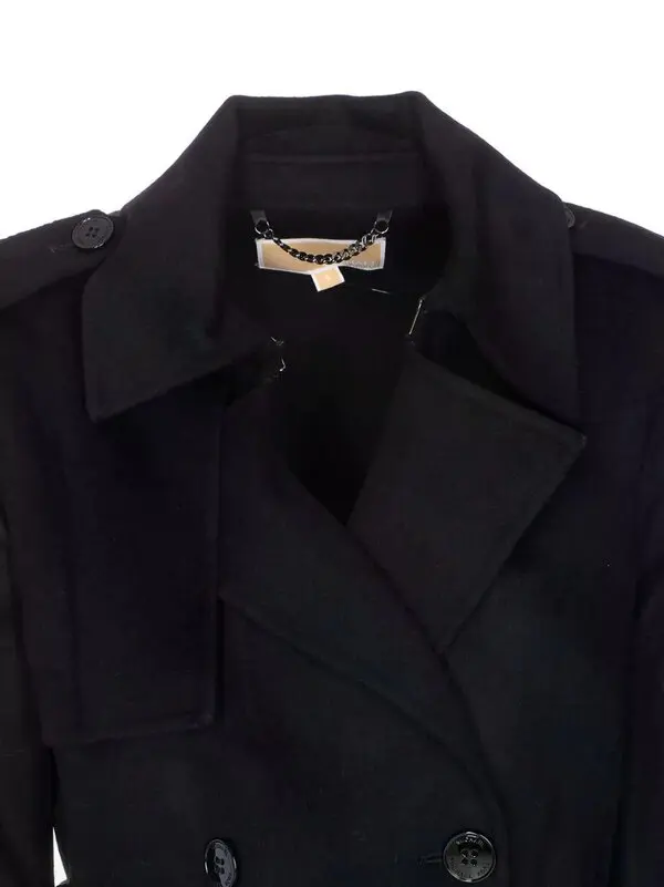 Michael Kors Wool-blend Double-breasted Belted Coat