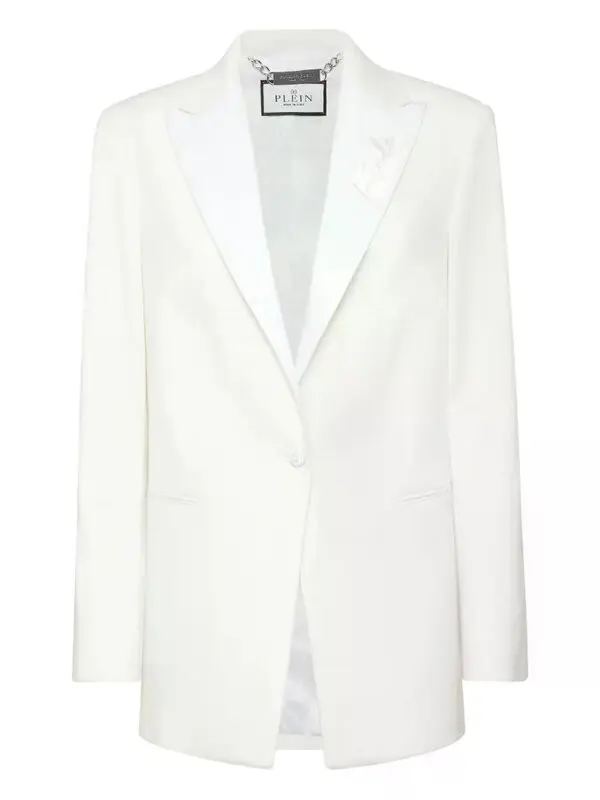 Philipp Plein Satin-lapels Embroidered Blazer