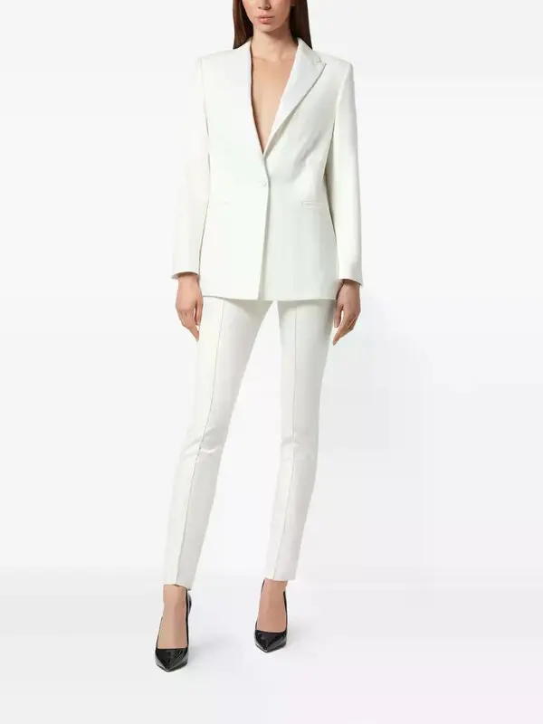 Philipp Plein Satin-lapels Embroidered Blazer