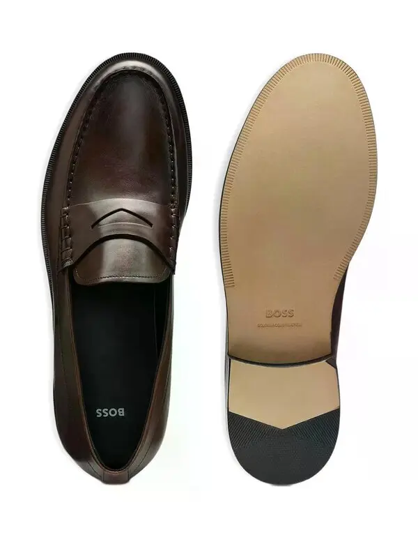 BOSS Penny Leather Loafers