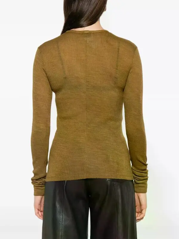 FORTE_FORTE Ribbed Long-sleeve Top