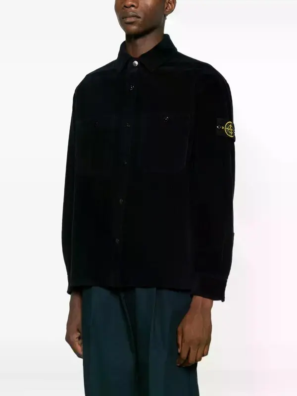 Stone Island Corduroy Shirt Jacket - Blue