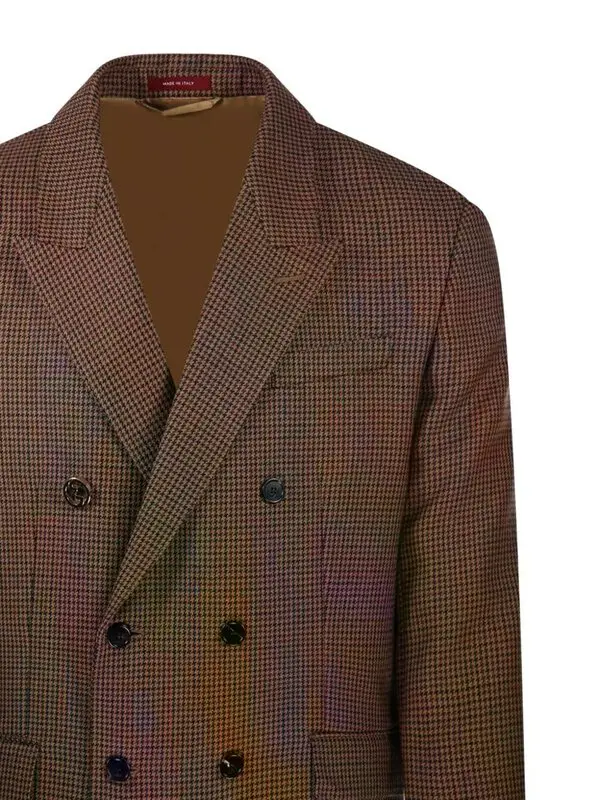Gucci Double-breasted Checked Jacket