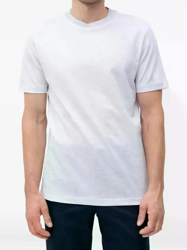 BOSS Textured Cotton T-shirt - White