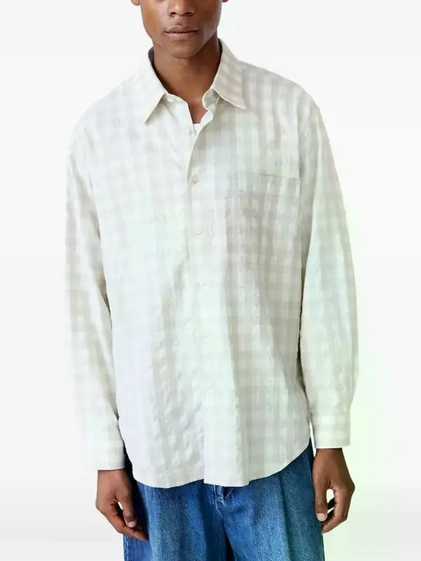 CARTER YOUNG Check-pattern Shirt - White