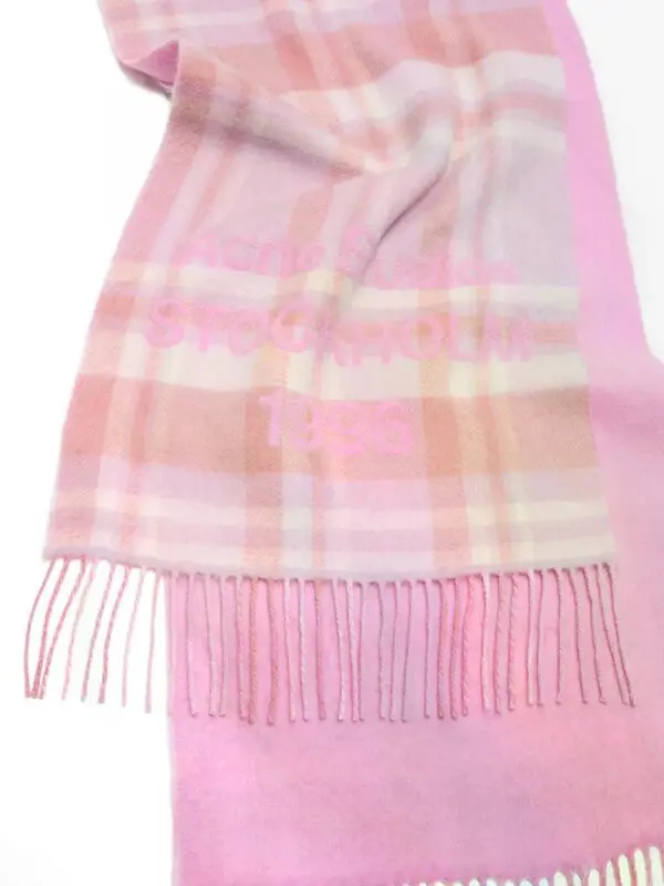 Acne Studios Check Fringed Scarf