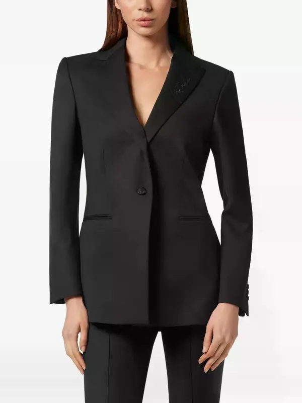 Philipp Plein Embroidered Single-breasted Blazer