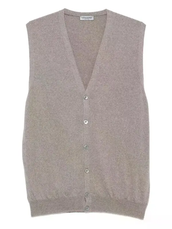 GRAN SASSO V-neck Buttoned Vest