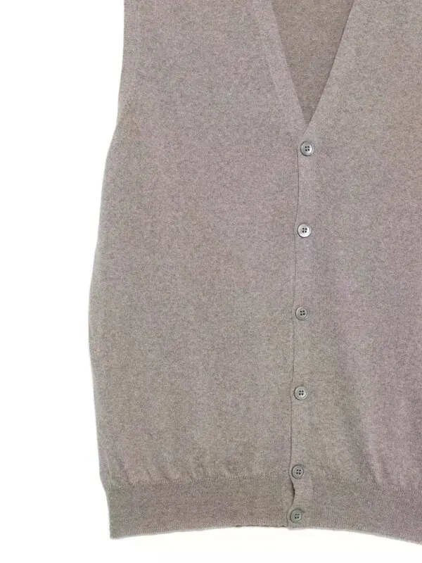 GRAN SASSO V-neck Buttoned Vest