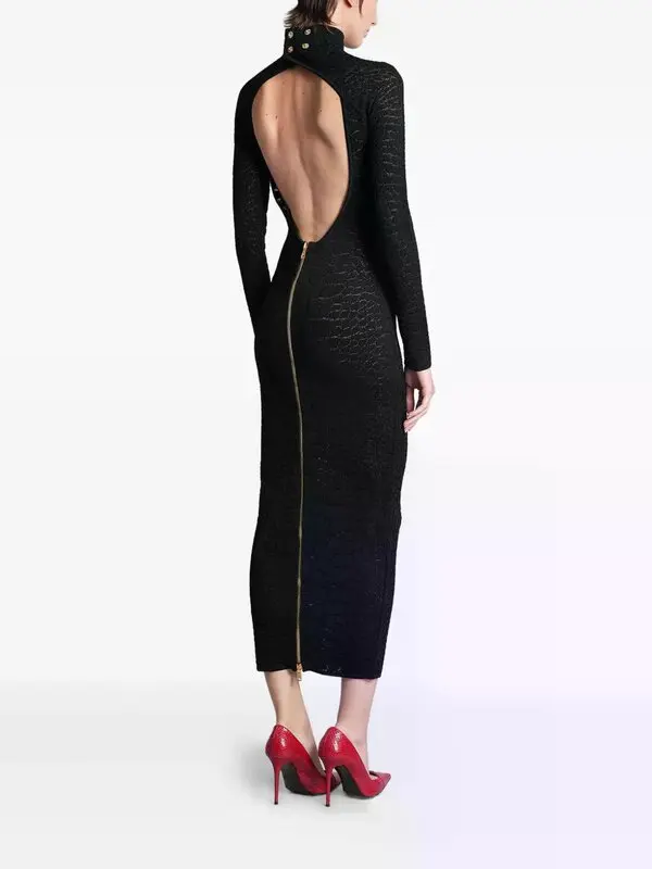 Balmain Open-back Midi Dress
