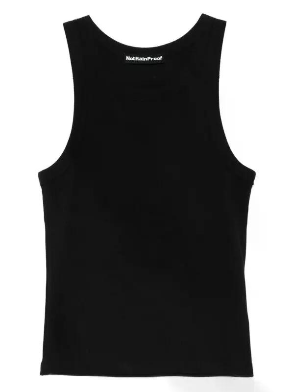 NOTRAINPROOF Ribbed Tank Top - Black