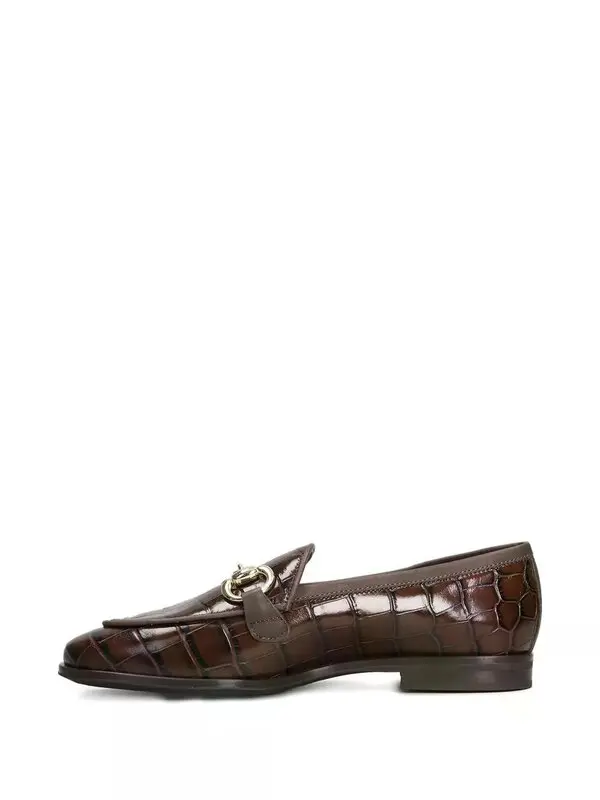 PEDRO MIRALLES Crocodile-effect Horsebit Loafers