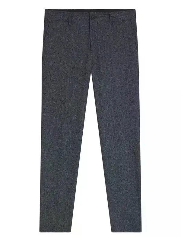 BOSS Virgin Wool Textured Trousers - Blue
