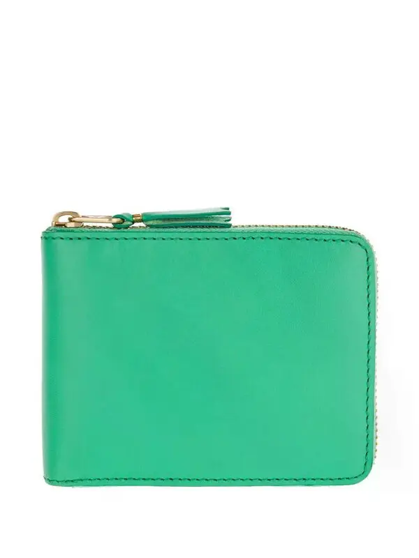 Comme Des Garçons Zip-around Leather Wallet - Green
