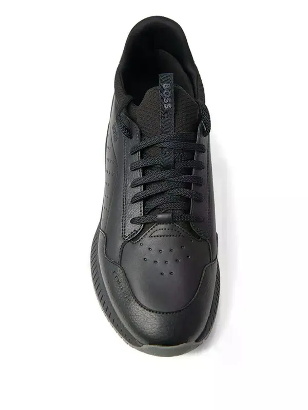 BOSS Perforated Lace-up Sneakers - Black