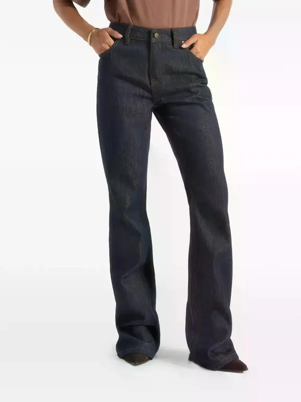 Manière De Voir Indigo Stacked Flared Jeans