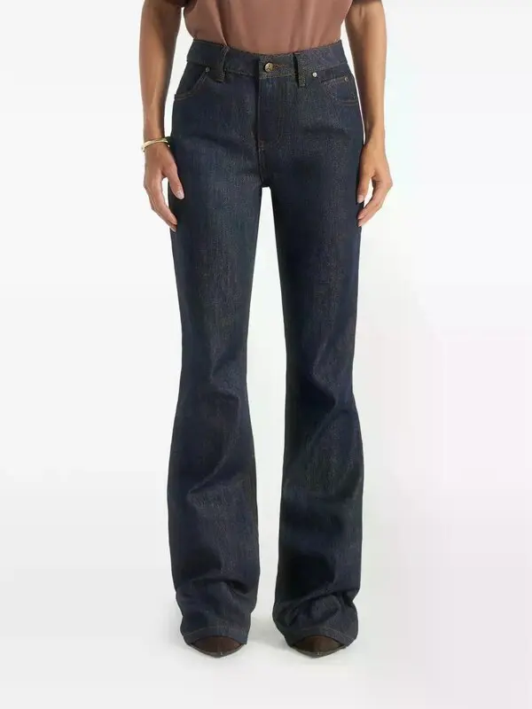 Manière De Voir Indigo Stacked Flared Jeans