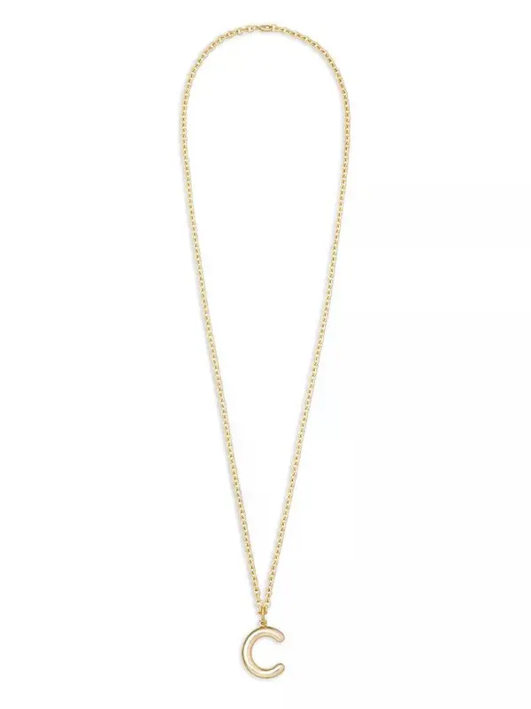 ROXANNE ASSOULIN Big Puffy Initial Necklace - Gold