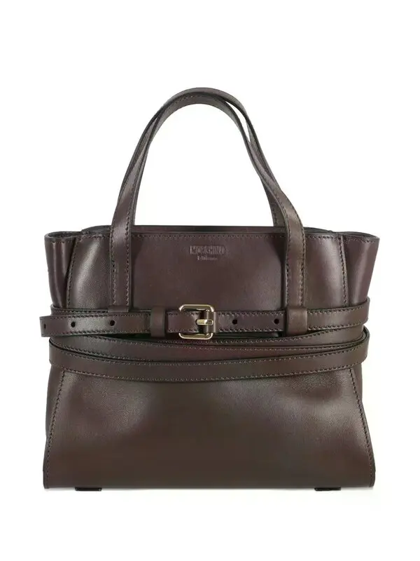 Moschino Buckle-strap Tote - Brown