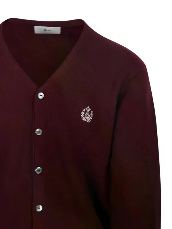 DUNST Crest-embroidered Cardigan