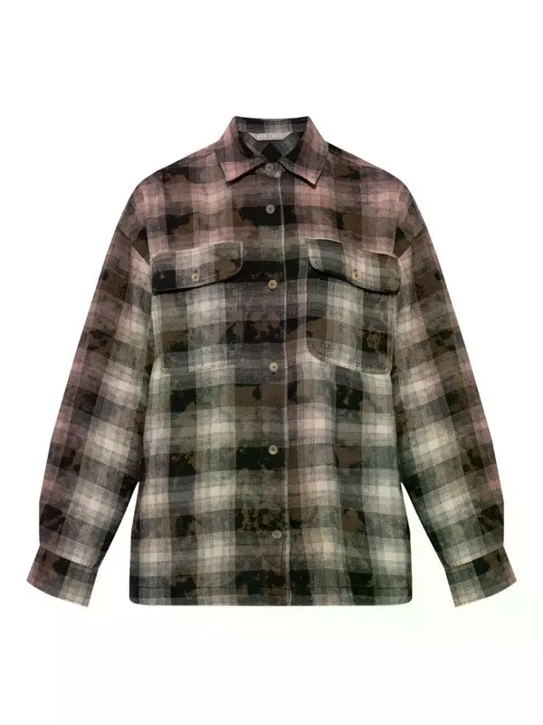 Palm Angels Checked Pocket Shirt - Grey