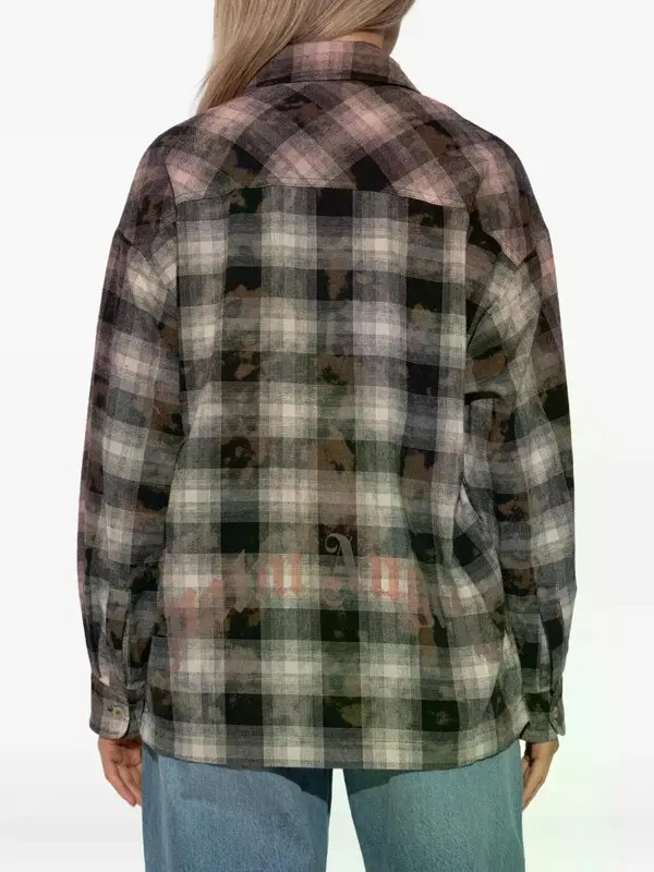 Palm Angels Checked Pocket Shirt - Grey