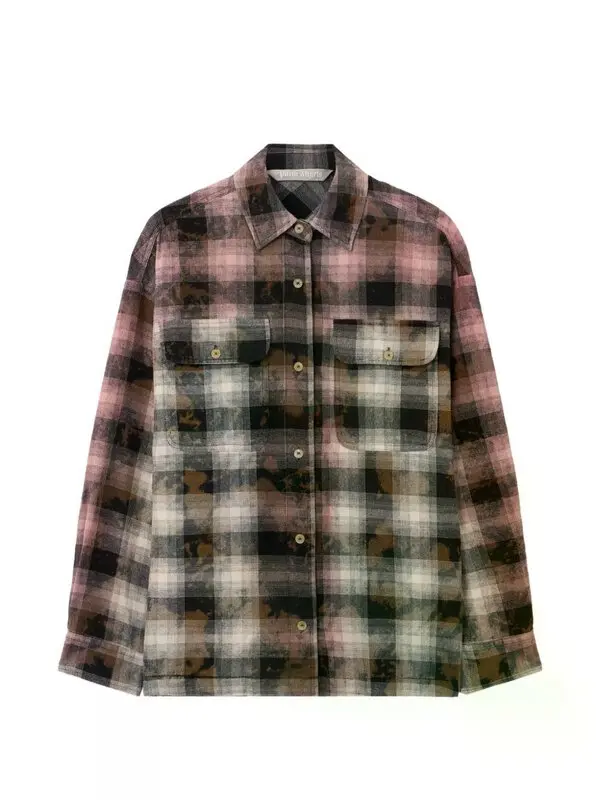 Palm Angels Checked Pocket Shirt - Grey