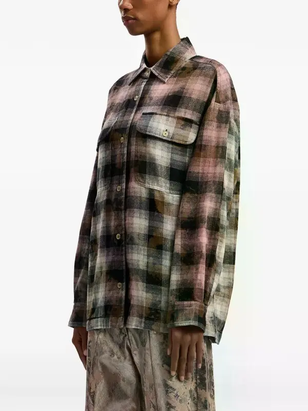 Palm Angels Checked Pocket Shirt - Grey