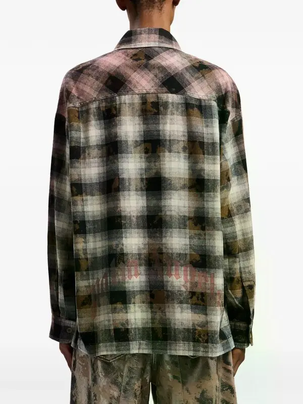 Palm Angels Checked Pocket Shirt - Grey