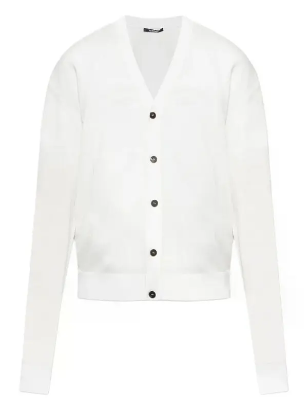 Jacquemus Buttoned Logo-embroidered Cardigan - White