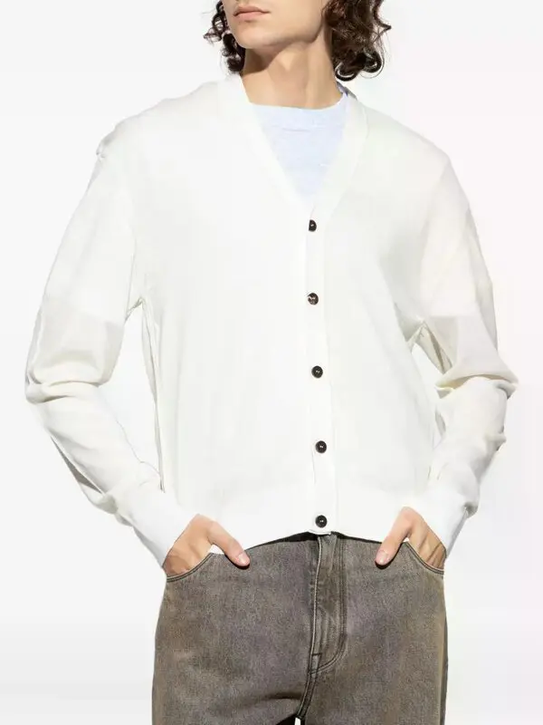 Jacquemus Buttoned Logo-embroidered Cardigan - White