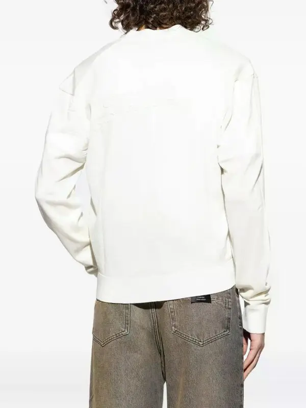 Jacquemus Buttoned Logo-embroidered Cardigan - White