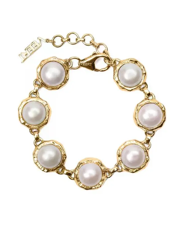 VEERT 18k Gold Vermeil Pearl Bracelet - Yellow