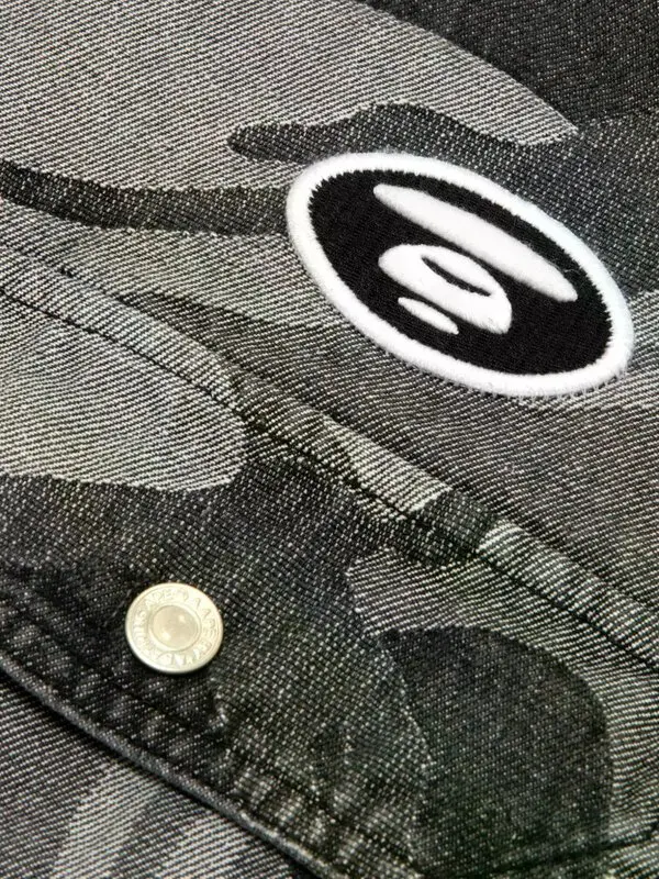 AAPE BY *A BATHING APE Moonface Camouflage Patch Shirt - Black