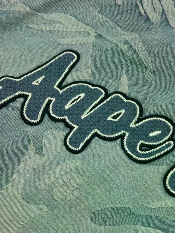 AAPE BY *A BATHING APE Moonface Camouflage Patch Shirt - Blue