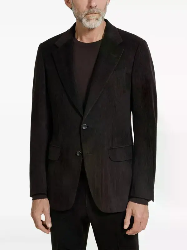 Zegna Cashmere-blend Corduroy Jacket - Brown