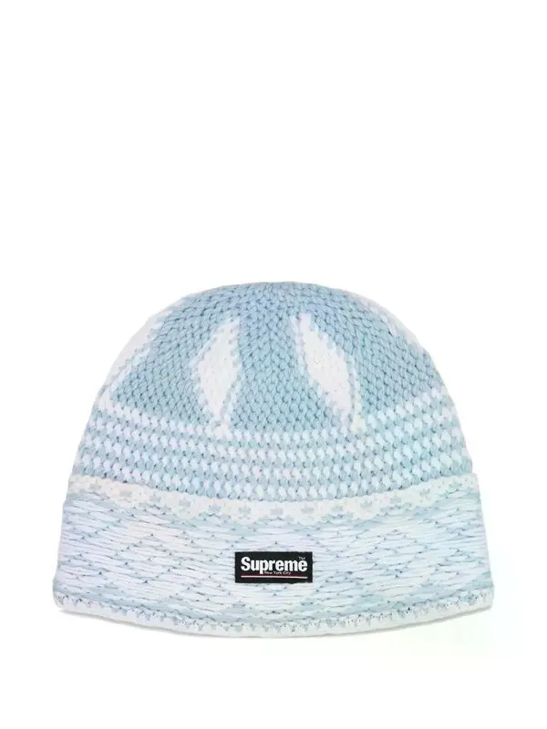 Supreme Logo-patch Beanie - Blue