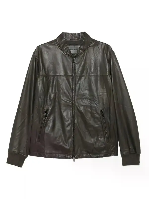 Emporio Armani Leather Zip-up Jacket
