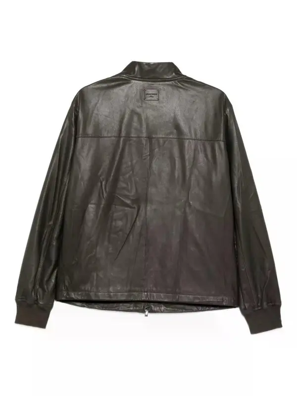 Emporio Armani Leather Zip-up Jacket