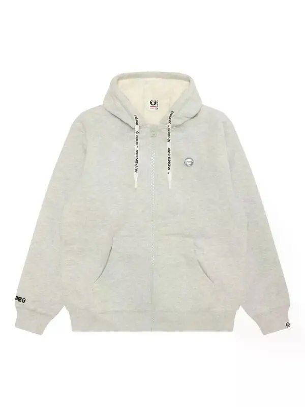 AAPE BY *A BATHING APE Logo Appliqué Zip Hoodie