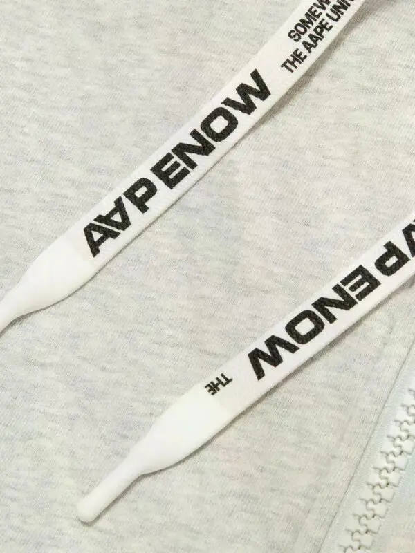 AAPE BY *A BATHING APE Logo Appliqué Zip Hoodie