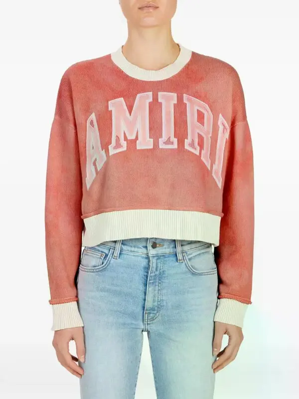 Amiri Logo-appliqué Knitted Sweater