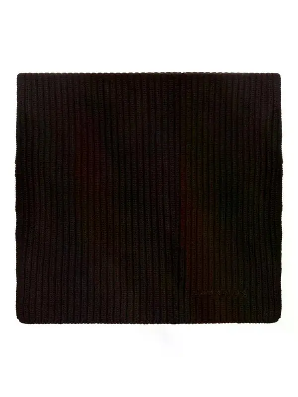 LANVIN Ribbed-knit Wool Scarf - Brown