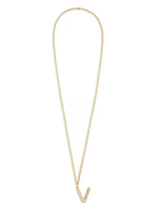 ROXANNE ASSOULIN Big Puffy Initial Necklace - Gold