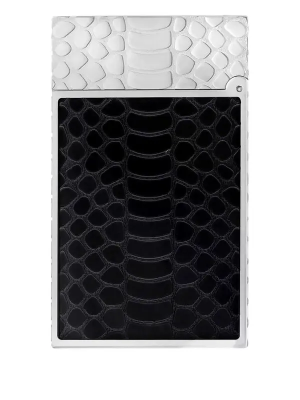 S.t. Dupont Ligne 2 Snakeskin-pattern Lighter - Black
